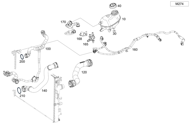Bleed Line - Part #213-501-54-03 | Mercedes Parts Center
