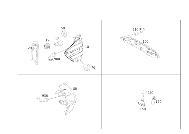 2003-2011 Mercedes-Benz Rear Lamp 164-906-45-00 | MB Dealer Parts