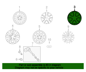 52910-1M650 - Wheel, Alloy 2011-2012 Kia Forte | Kia.Parts Store