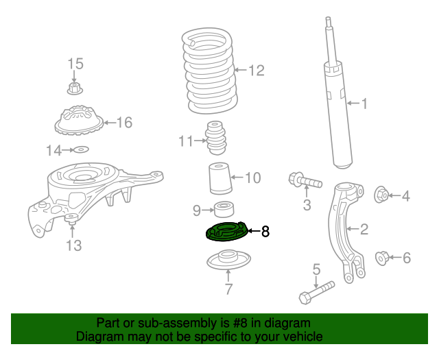 8K0-412-109-A - Upper Bracket Packing 2008-2018 Audi | Audi OEM Parts