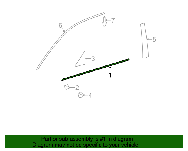 75720-53050 - Belt Molding For 2021-2024 Lexus | Lexus OE Parts
