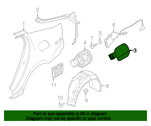 69511-J5000 - Fuel Door 2018-2021 Kia Stinger | Kia.Parts Store
