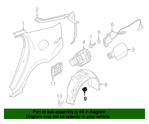 84145-26001 - Wheelhouse Liner Nut 2018-2023 Kia | Kia.Parts Store