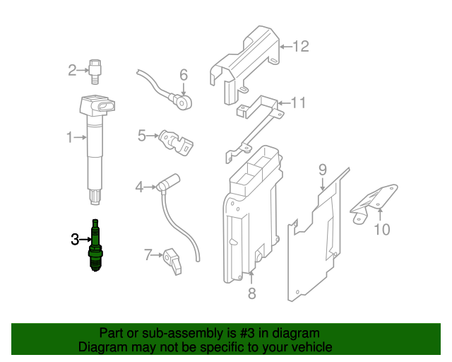 2011-2018 Porsche Cayenne Spark Plug 958-170-222-90 | Gaudin Porsche Parts
