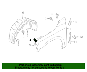 2011-2018 Volvo Fender Bracket 31333334 | TascaParts.com