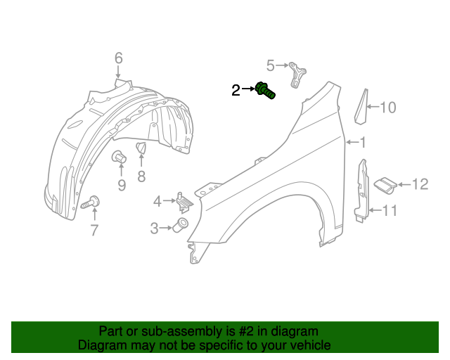 2011-2021 Volvo Center Bracket Nut 961613 | TascaParts.com