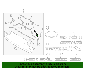 87382-D4000 - Molding Assembly Retainer 2017-2020 Kia Optima | Kia ...