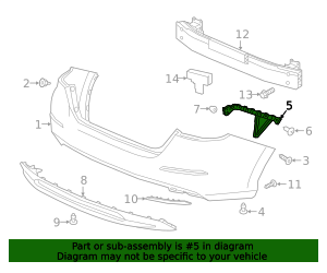 71598-TXM-A01 - Spacer, L Rear Bumper Side - 2019-2021 Honda Insight ...