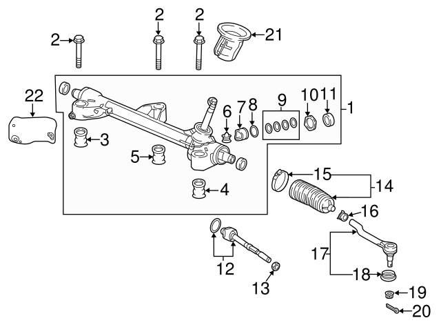 53010-T6Z-A01 - End Rack - 2017-2020 Honda | Honda Car Parts Direct