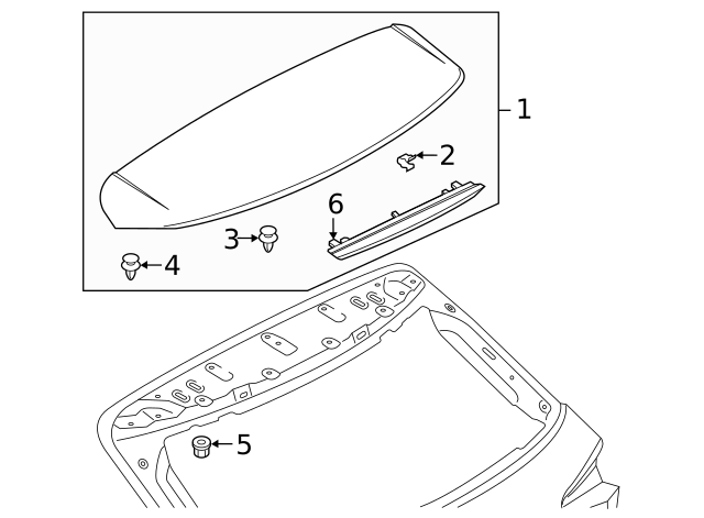 8V3-827-717 - Spoiler Retainer 2019-2024 Audi | Audi OEM Parts