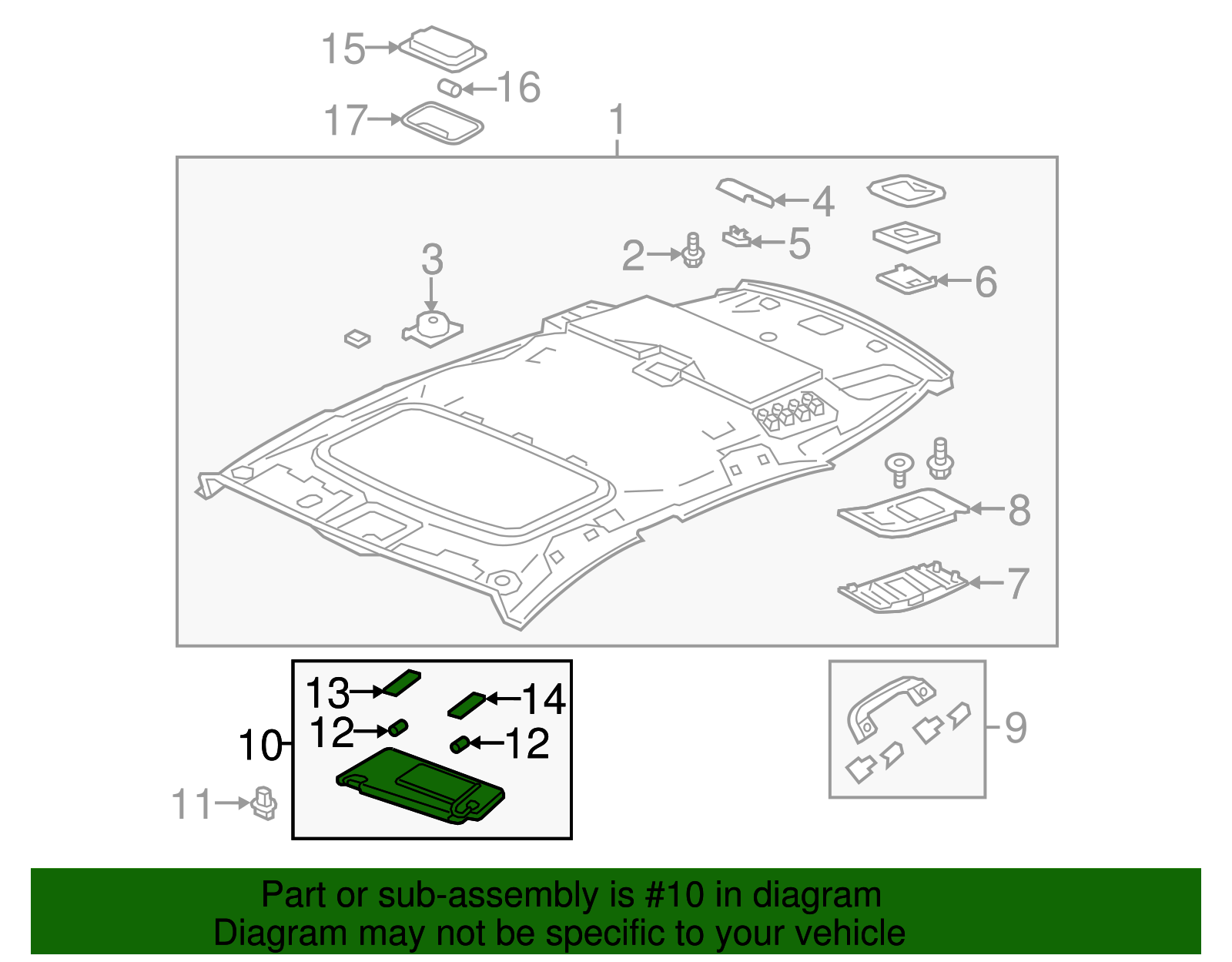 2013-2018 Acura RDX Sun-Visor 83280-TX4-A02ZA | OEM Parts Online