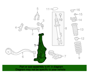 43202-19005 - Knuckle 2018-2024 Lexus | AutoNation Parts