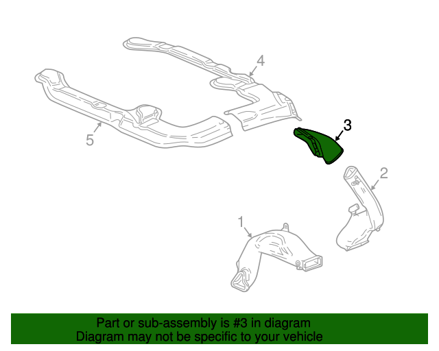 2017-2020 GMC Acadia Upper Duct 23374494 | TascaParts.com
