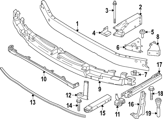 Genuine BMW 51-11-8-737-253 | Front Bracket | FREE Shipping on Most ...