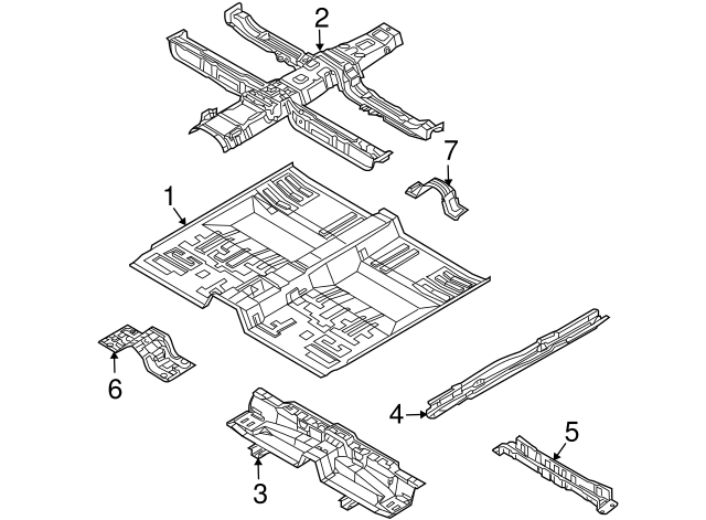 65630-3F100 - Rear Cross-Member 2005-2006 Kia Amanti | Kia.Parts Store