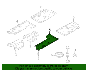 2019-2023 Genesis G70 Under Cover Assembly Floor Front Left-hand 84135 ...