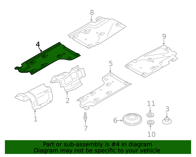 84145-G9000 - Floor Pan Splash Shield 2019-2024 Genesis G70 ...