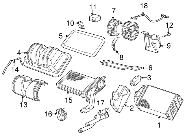 OEM BMW Heater Core For 1996-2003 BMW - Part# 64-51-8-398-746 ...