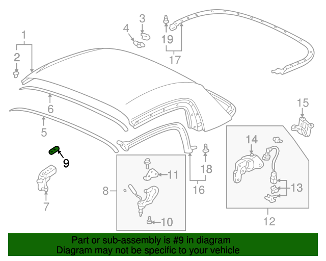 OEM 2000-2009 Honda S2000 Shim, Hardtop Lock 85101-S2A-901 | Majestic ...
