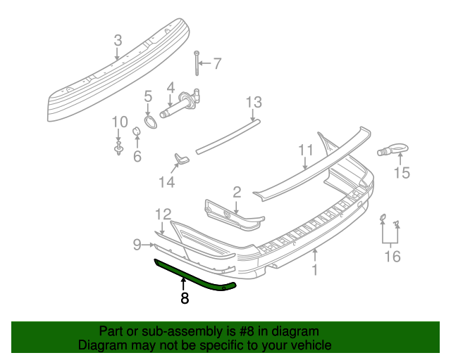 Genuine BMW 51-12-7-005-881 | Molding | FREE Shipping on Most Orders ...