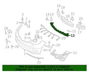 204-885-00-65 - Bumper Cover Support Rail 2008-2011 Mercedes-Benz ...