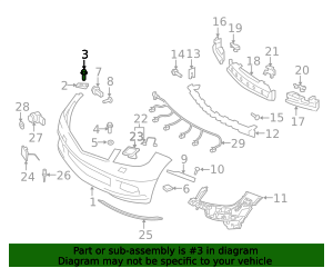 2002-2024 Mercedes-Benz Bumper Cover Upper Bolt 000000-000543 ...