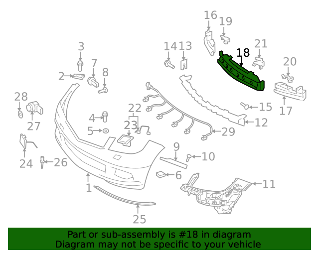 2008-2011 Mercedes-Benz Energy Absorber 204-885-24-37 | MB OEM Parts