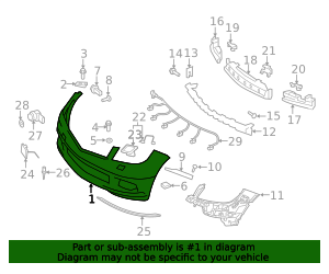 Genuine OEM Bumper Cover | 204-885-39-25-9999 | Fits Select 2008-2011 ...