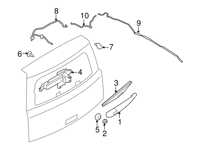 2010-2019 Ford Flex Washer Hose AA8Z-17408-A | TascaParts.com
