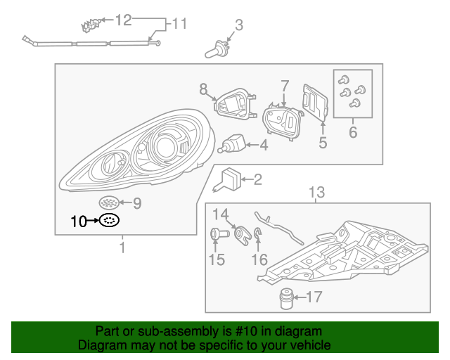 Genuine Porsche 955-631-255-00 |Headlight Housing Vent Valve | FREE ...