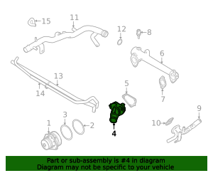 2020-2022 Nissan Frontier Engine Coolant Thermostat Kit 21200-9BT0A ...