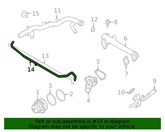 2020-2023 Nissan Frontier Inlet Hose 14056-9BT0B | TascaParts.com