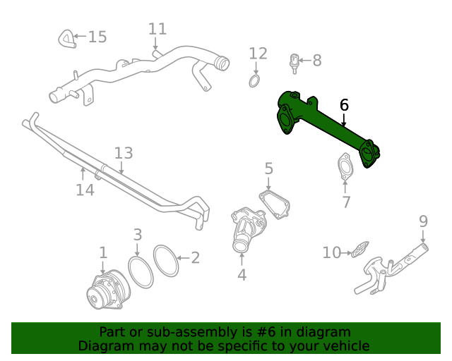 2020-2023 Nissan Frontier Water Outlet 11060-9BT0A | TascaParts.com