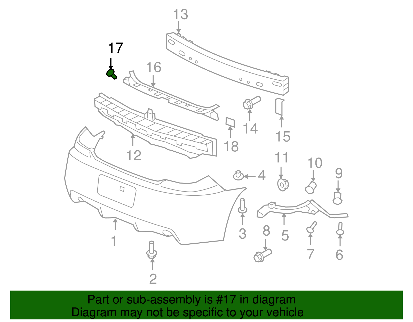 2005-2013 GM Hood Latch Bolt 11569827 | OEM GM Parts