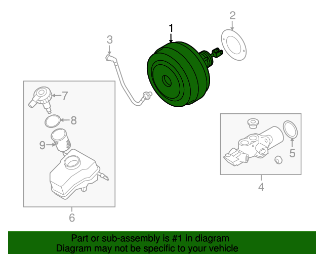 Genuine BMW 34-33-2-454-368 | Booster Assembly | FREE Shipping on Most ...
