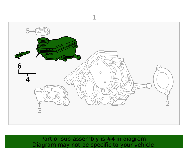 2017-2023 Chevrolet Brake Master Cylinder Reservoir 42529674 ...