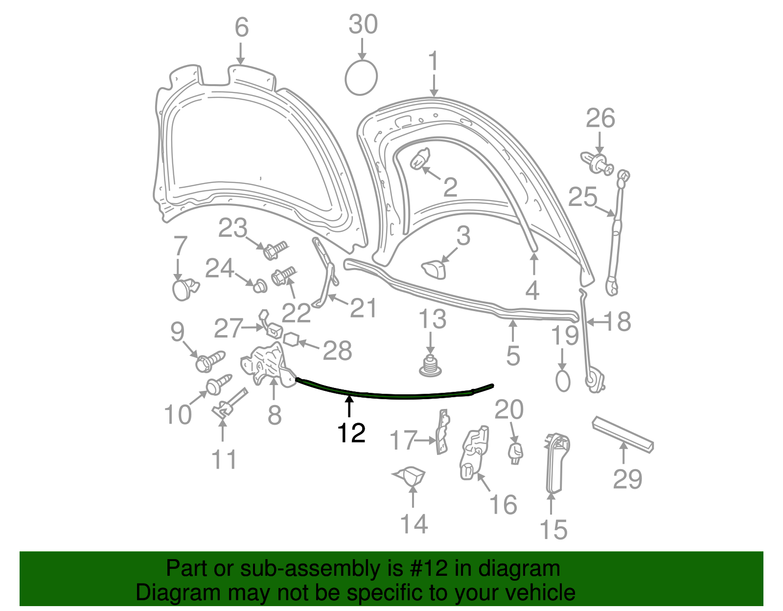 1C1-823-531-F - High-Quality Hood Release Cable for 1998-2010 ...