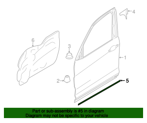 51-76-2-990-305 - Door Water Deflector 2013-2015 BMW X1 ...
