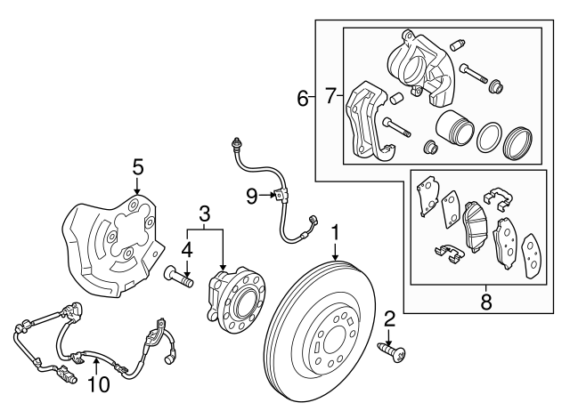 59810-3M000 - ABS Sensor 2015-2017 Kia K900 | Kia.Parts Store