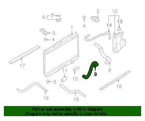 1998-2004 Nissan Radiator Coolant Hose 21501-4S100 | AutoNationParts.com