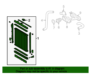 2007-2009 Toyota Radiator Assembly 16400-0F060 | OEM Vehicle Parts