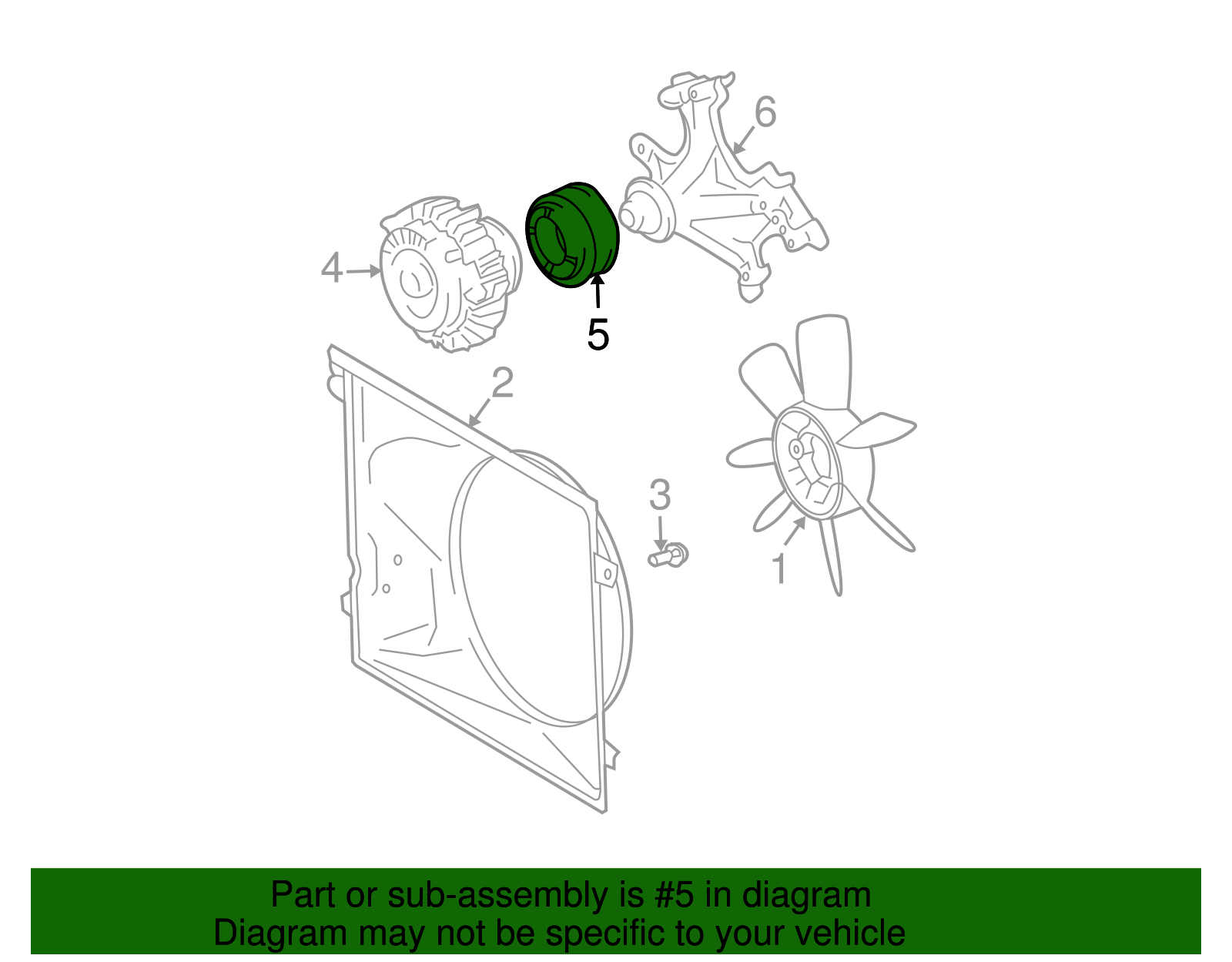 16371-0F010 - Fan Pulley - 1998-2009 Toyota | Toyota Parts Delivered