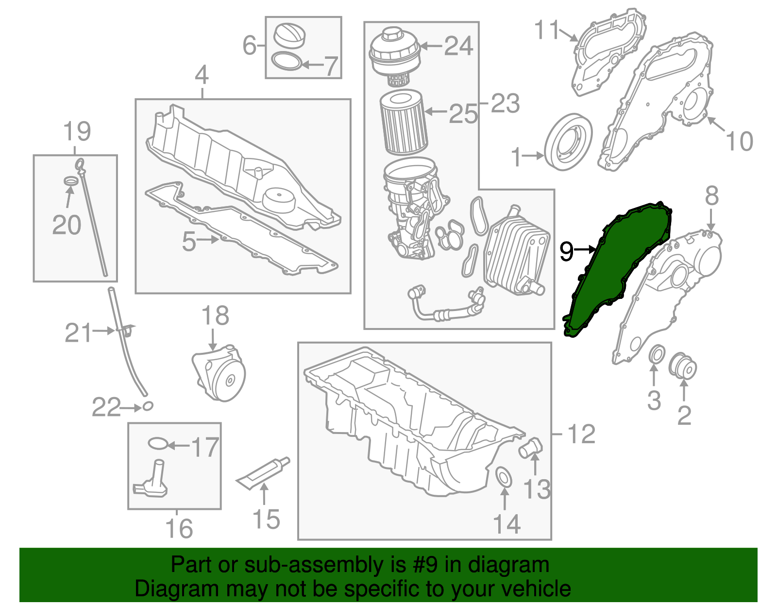 2007-2016 Volvo Outer Timing Cover Gasket 30711315 | OEM Parts Online