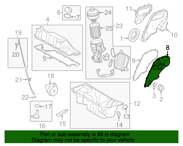 2007-2016 Volvo Engine Timing Cover 30751098 | TascaParts.com