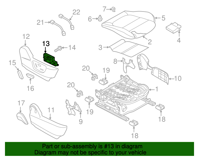 2014-2018 Mazda Adjuster Switch GHL2-88-15X-02 | RealMazdaParts.com