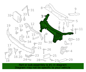 213-620-63-00 - Radiator Support Panel 2017-2023 Mercedes-Benz ...
