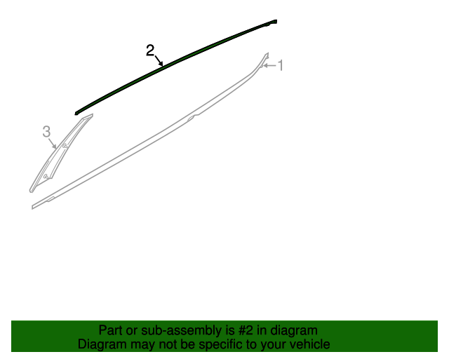 83850 J5010 - Frame Molding 2018-2023 Kia Stinger | Kia.Parts Store