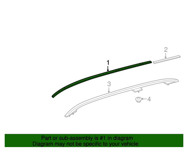 166-690-07-80 - Roof Drip Molding 2012-2019 Mercedes-Benz ...