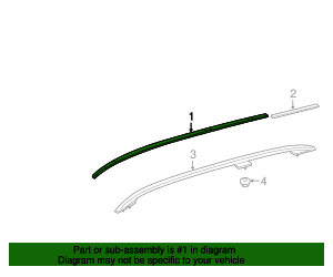 2012-2019 Mercedes-Benz Roof Molding 166-690-07-80 | MB OEM Parts