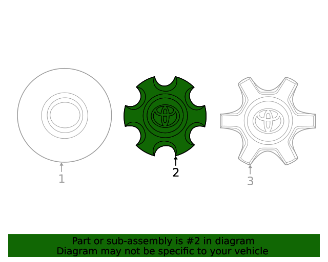 2016-2019 Toyota Tacoma Wheel Cap 4260B-04070 | OEM Parts Quick